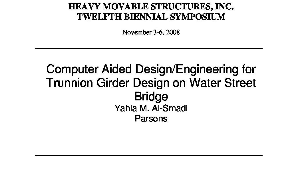 Computer-Aided-Design-Engineering-on-Water-Street-Bridge - Heavy ...