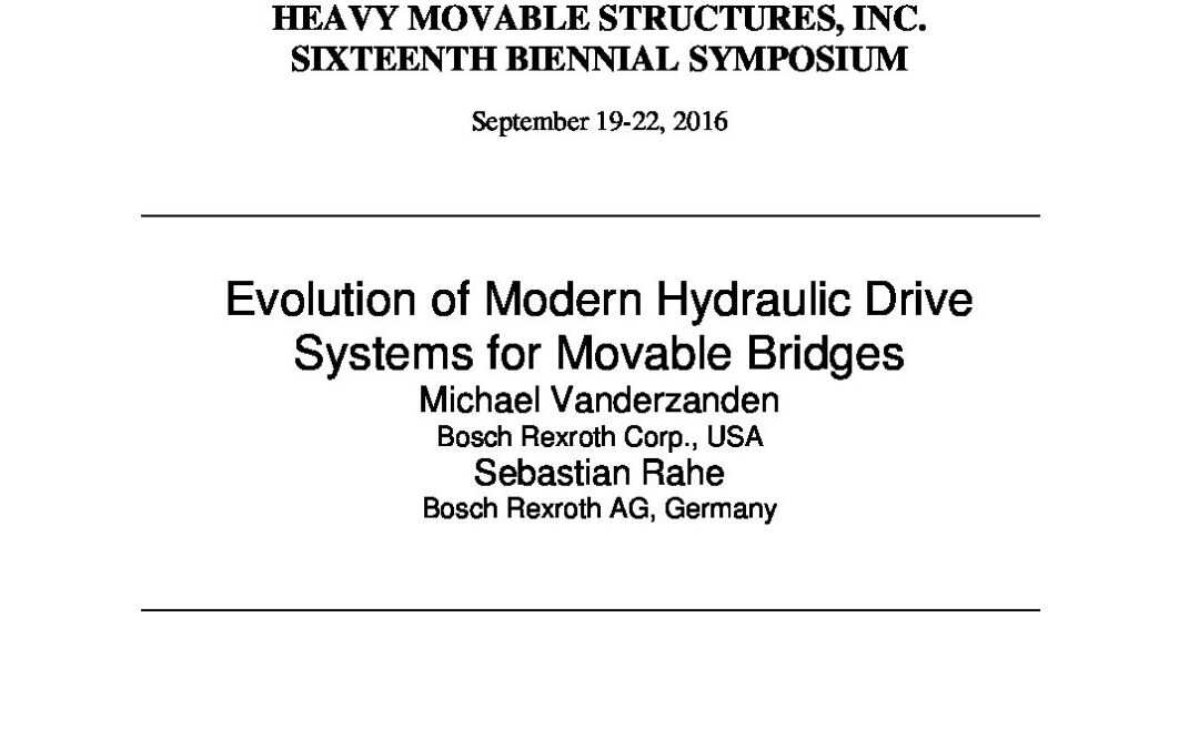 Evolution of Modern Hydraulic Drive Systems for Movable Bridges - Heavy ...
