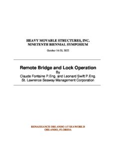 Remote Bridge and Lock Operation - Heavy Movable Structures