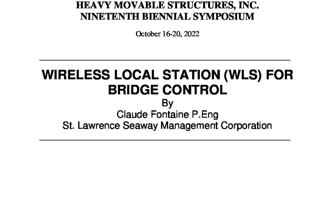 Wireless Local Station for Bridge Control - Heavy Movable Structures