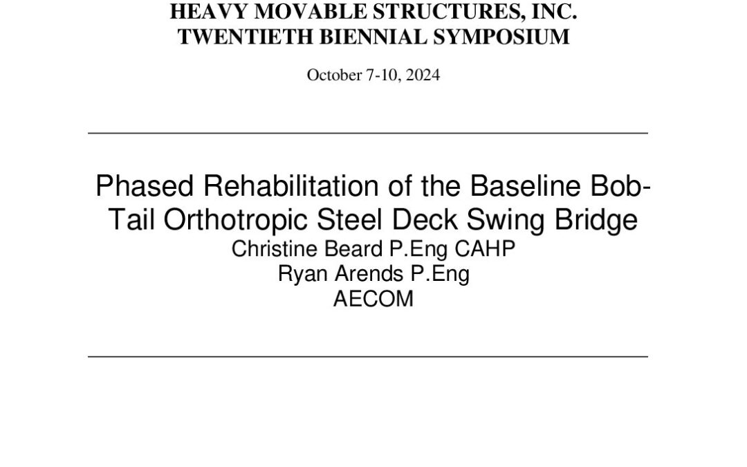 Rehabilitation of the Baseline Bob-Tail orthotropic steel deck swing bridge in phases - Heavy ...